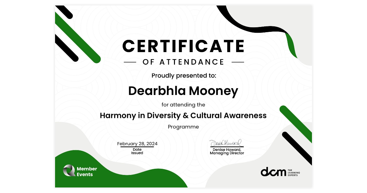 Dearbhla Mooney | Harmony in Diversity & Cultural Awareness | DCM ...