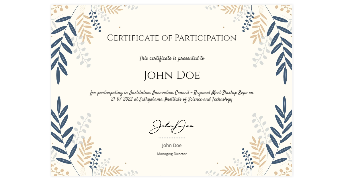 John Doe | Participation in the Carbon Emission Prevention Campaign ...