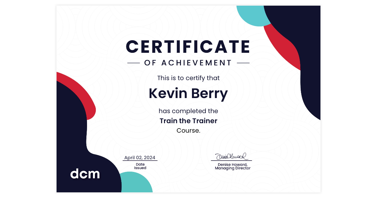 Kevin Berry | Train the Trainer Course | DCM Learning via Hyperstack