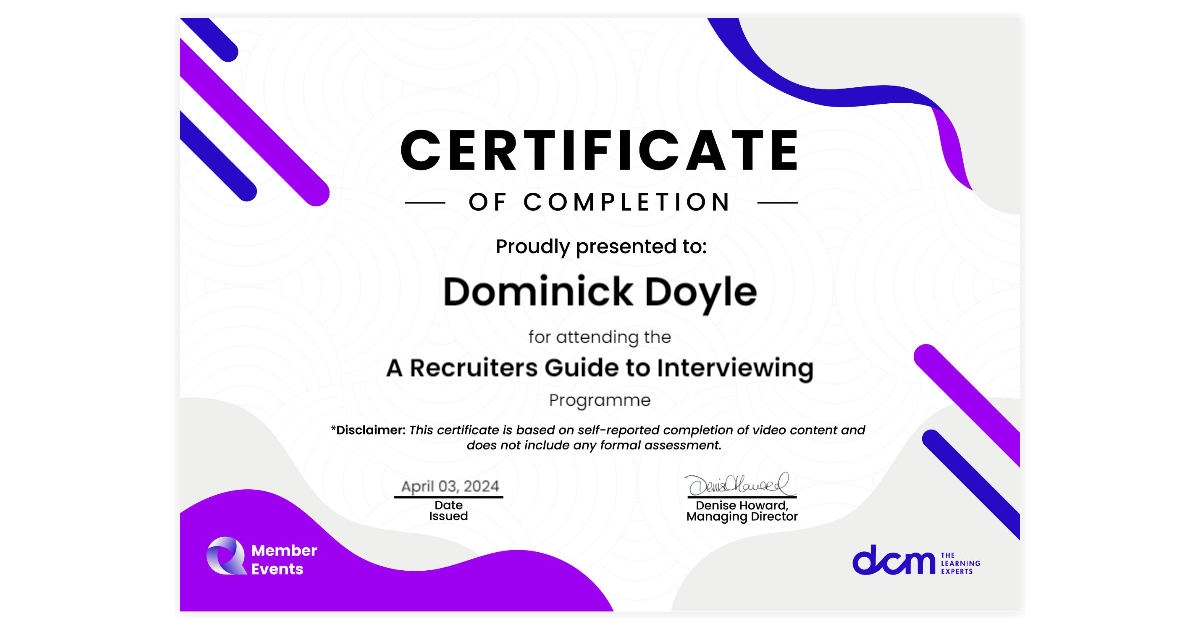 Dominick Doyle | A Recruiters Guide to Interviewing | DCM Learning via ...